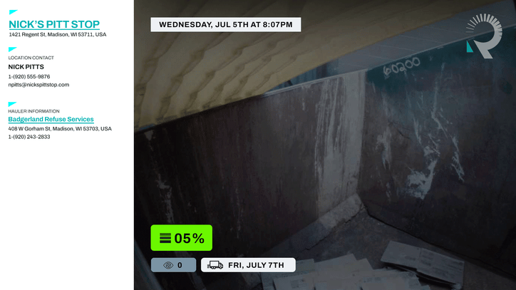 Waste Metering™ - Dumpster Monitoring Technology | RoadRunner